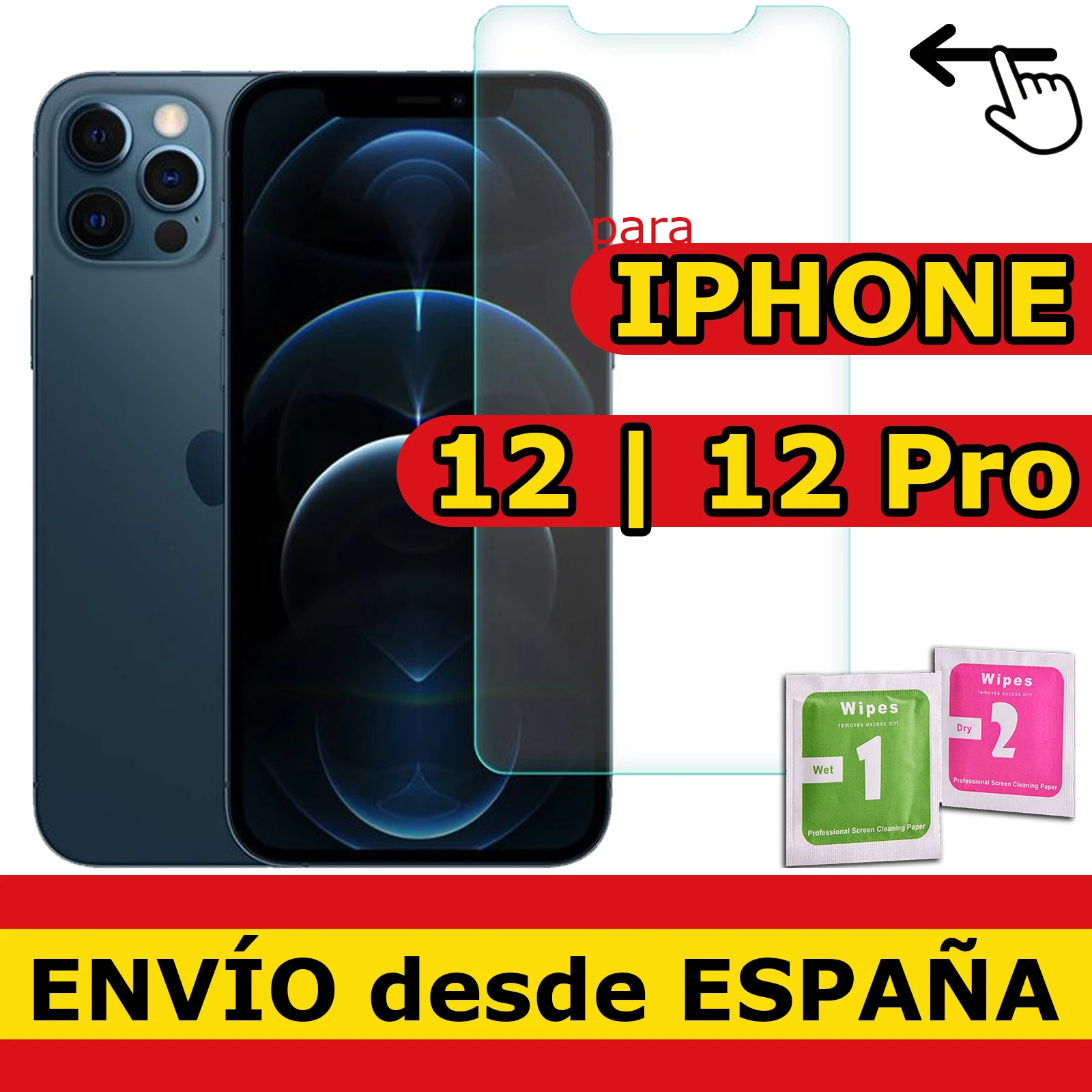 Protector-Pantalla-Vidrio-Cristal-Templado-Para-IPHONE-12-12-PRO ...