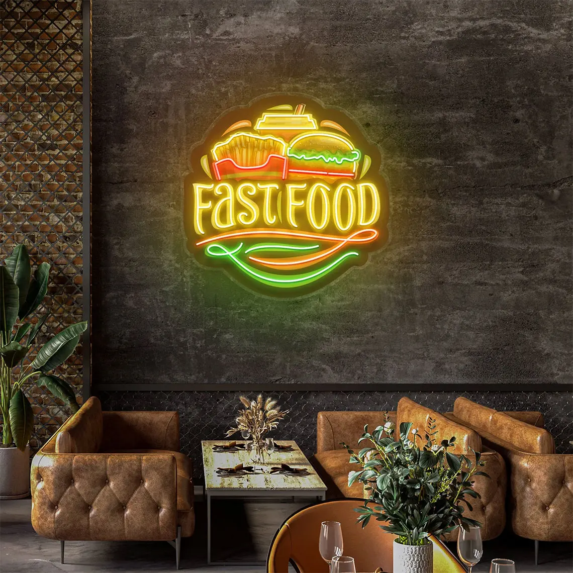 Fast-Food-Neon-Sign-Artwork-Neon-Sign-Hamburger-Fries-Food-Restaurant ...