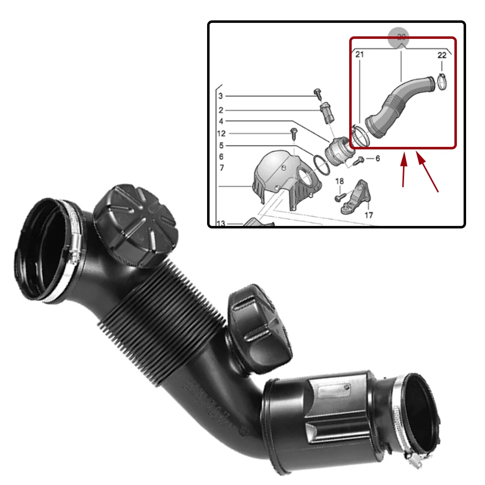 Engine-Air-Intake-Hose-Pipe-4H0129616M-4H0-129-616-M-4H0129616N ...