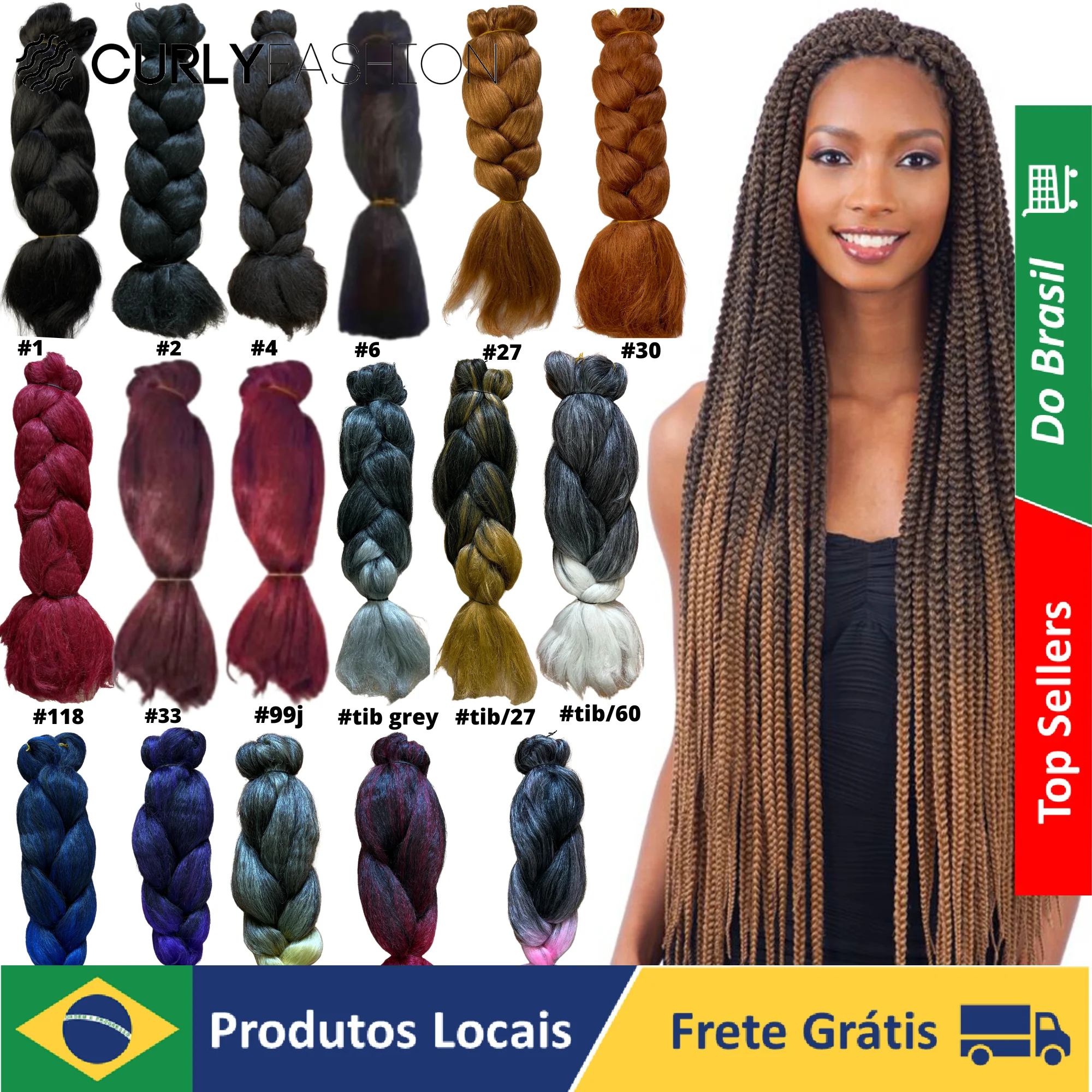 Cabelo Jumbão Super Jumbo 390g 90cm Box Braid