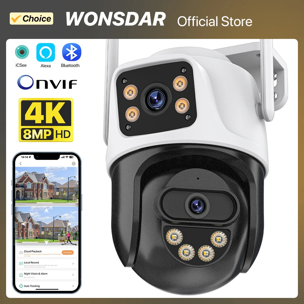 Outdoor-Camera-4K-8MP-Dual-Lens-Dual-Screen-Wifi-IP-Camera-4MP-HD ...