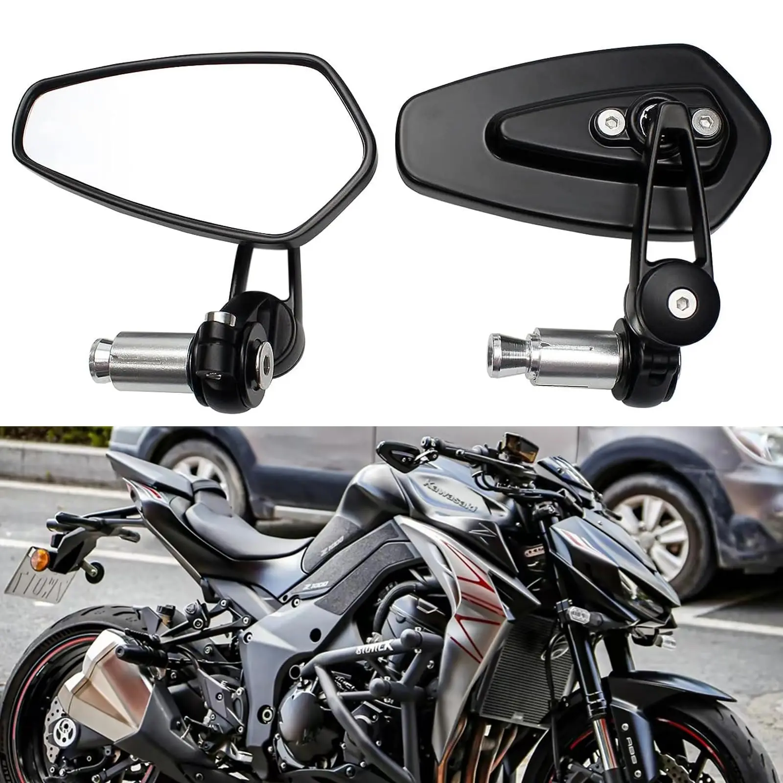 7-8-22mm-Motorcycle-Handlebar-End-Mirror-For-Harley-Yamaha-Kawasaki ...