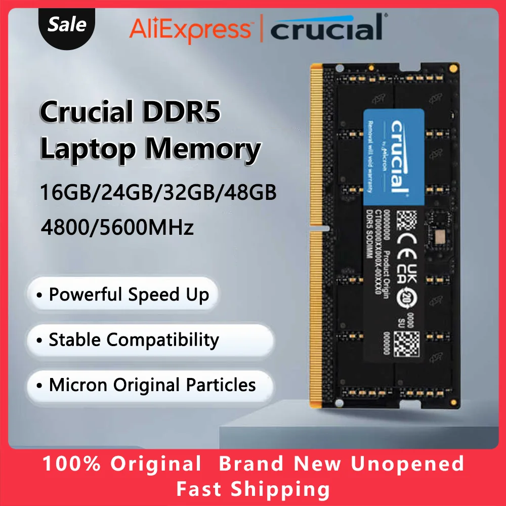 Crucial-Memory-Stick-DDR5-4800MHz-16GB-32GB-5600MHz-24GB-48GB-Memory ...