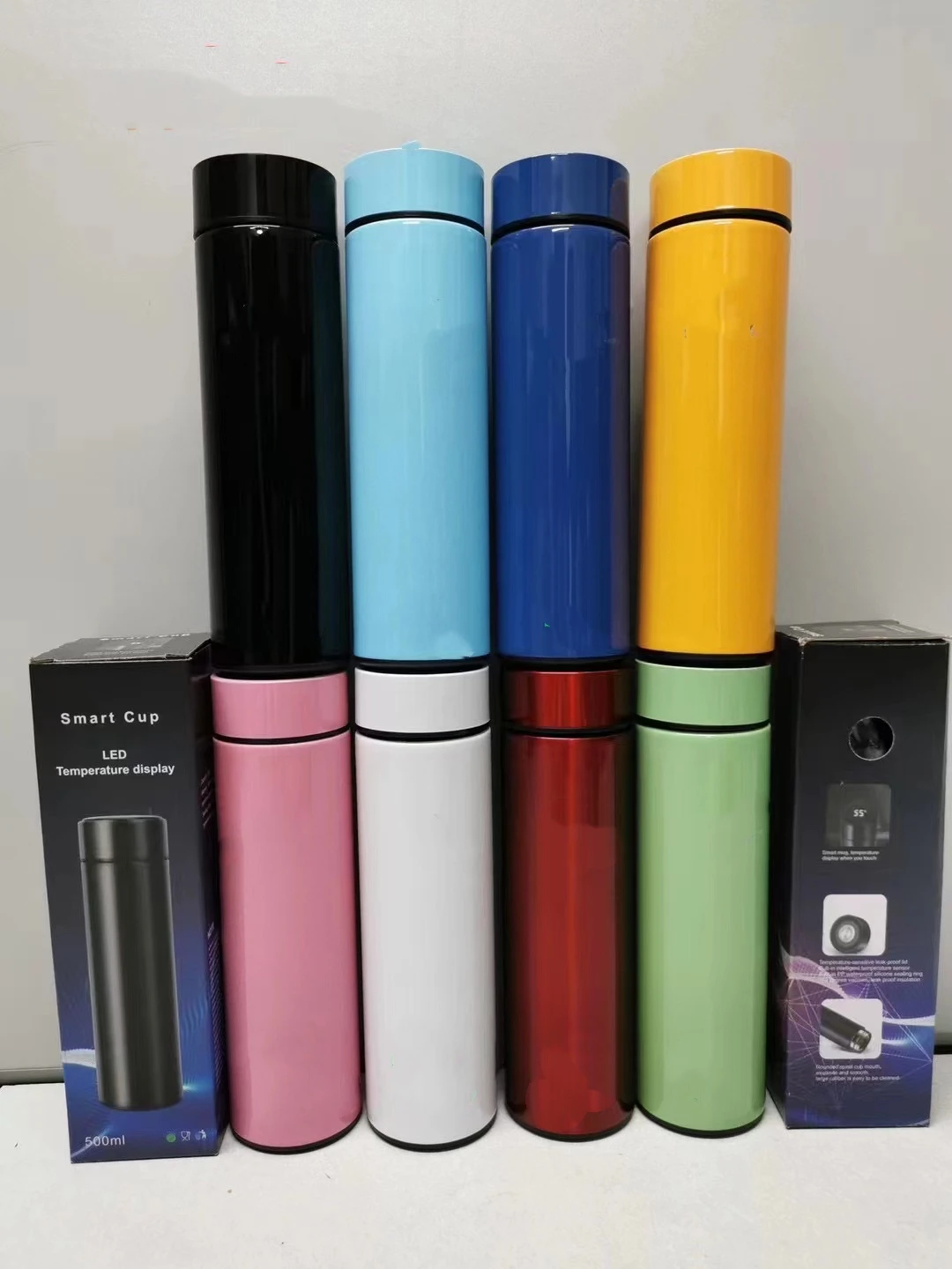 Garrafa Copo Termica inteligente com Display Temperatura Digital 480ML quente e fria