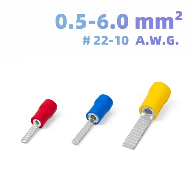 Pvc Szigetelt Penge Terminál Elektromos Huzal Végű Lapos Tű Krimp ...