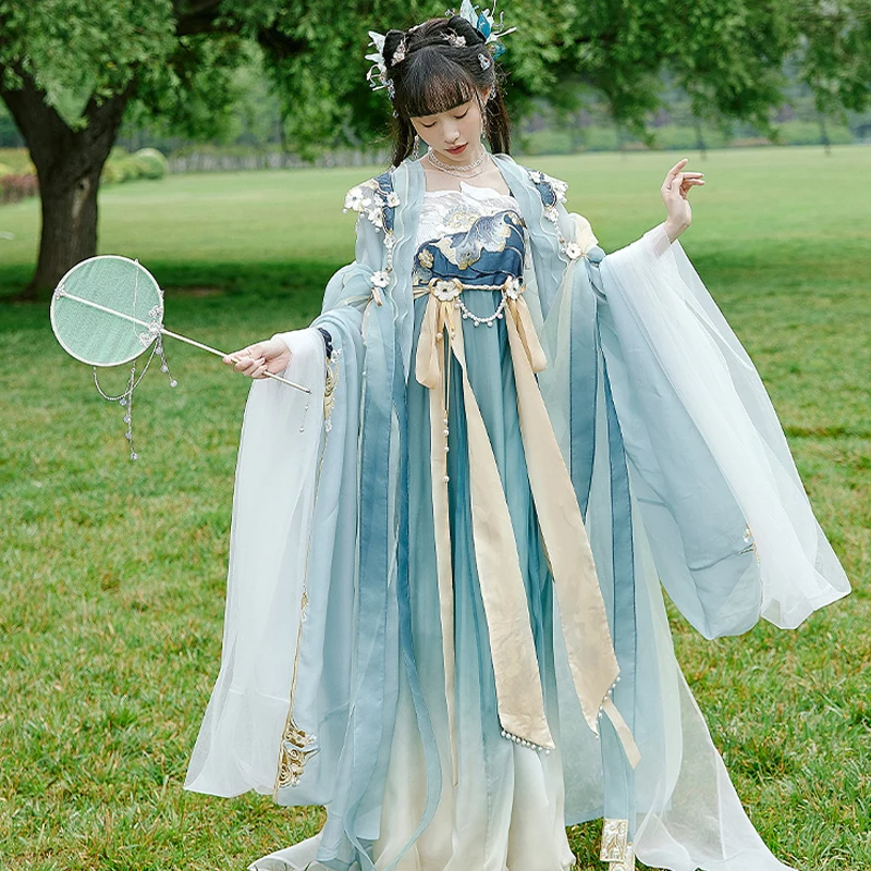 New-Hanfu-Clothes-Chinese-Style-Female-Daily-Embroidery-Costumes-Big ...