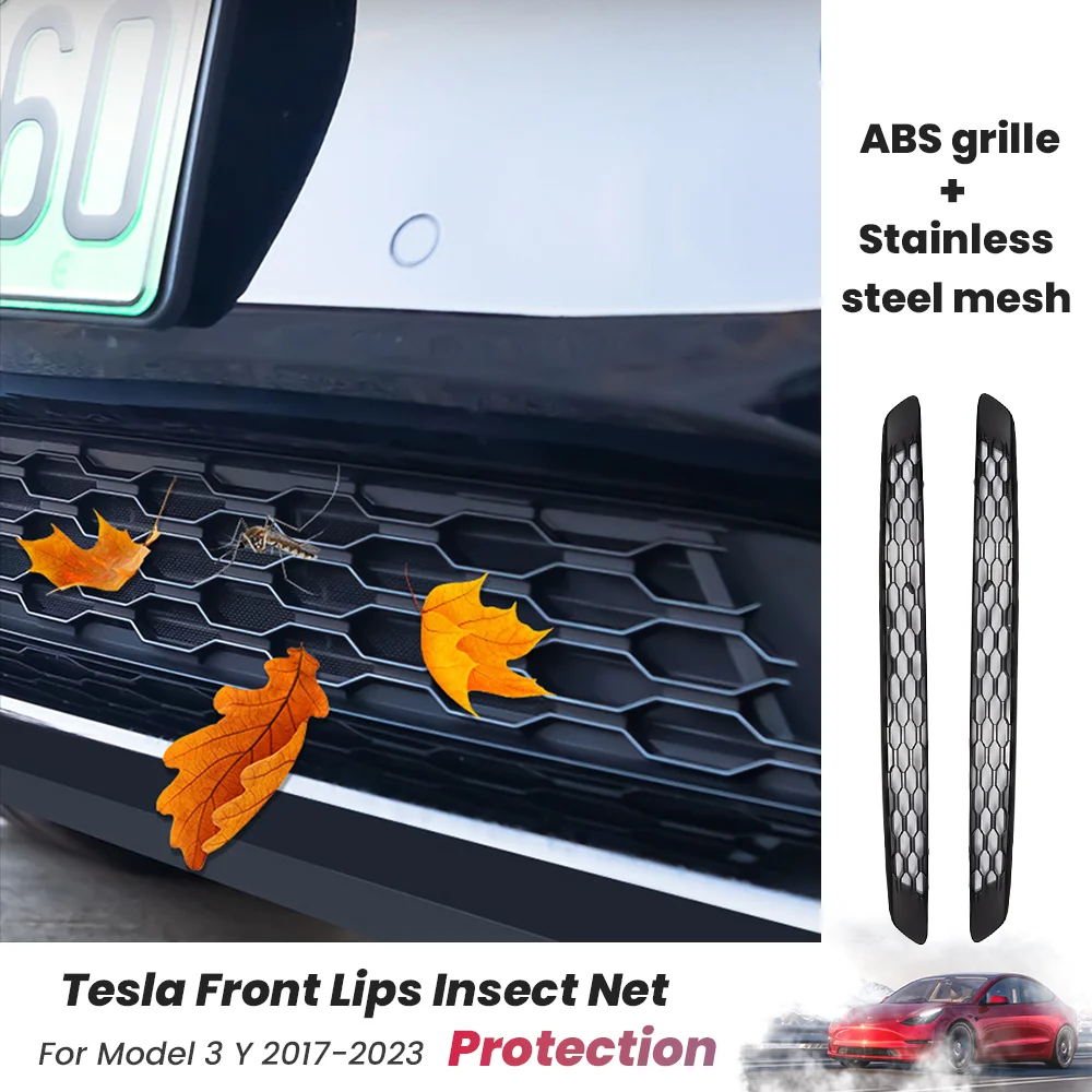 For-Tesla-Model-Y-Car-Lower-Bumper-Insect-Net-Anti-Dust-Garbage-Proof ...