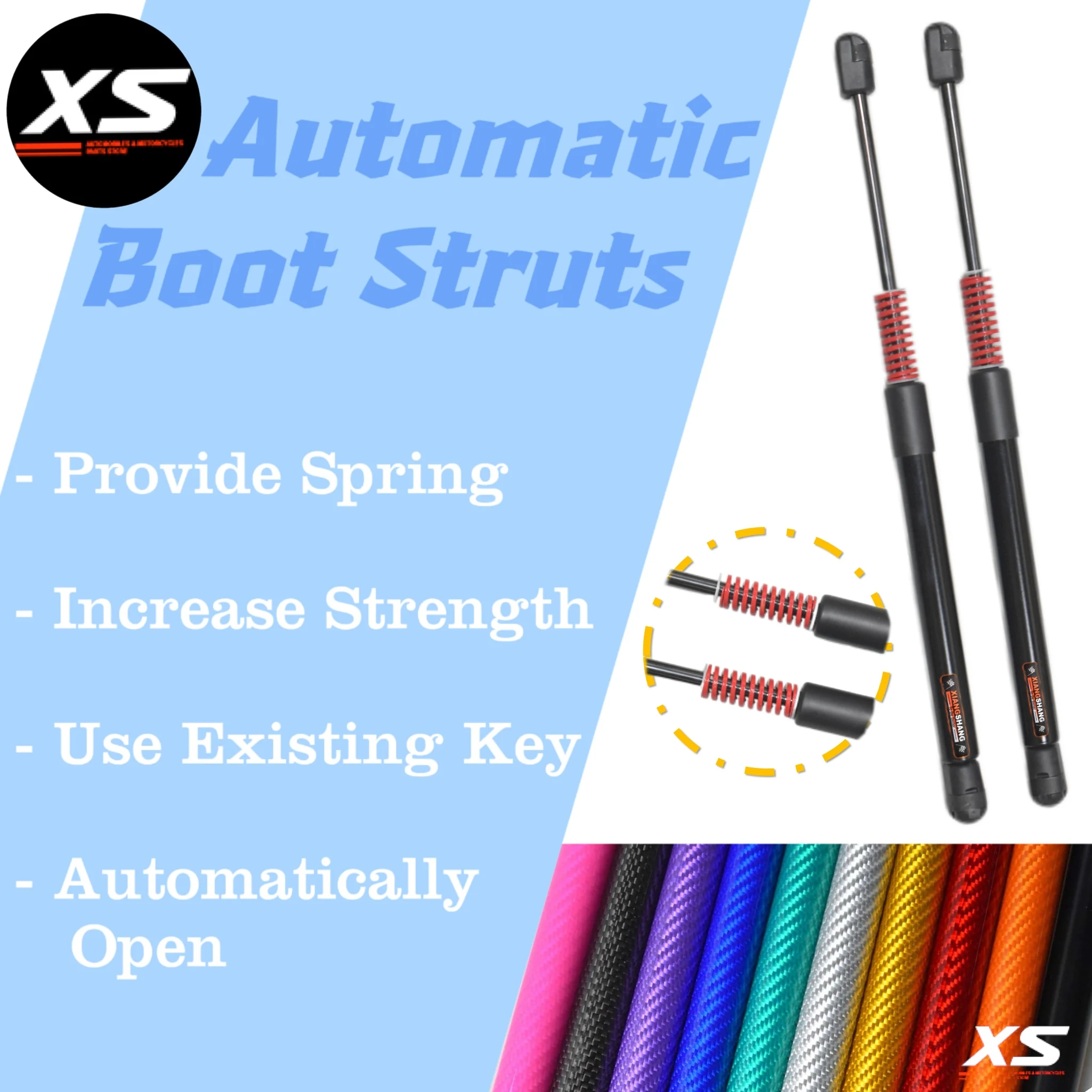 Automatic Boot Struts With Spring For Ford Fiesta Mk7 Mk7.5 Hatchback ...