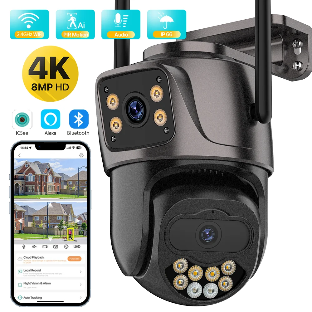 Telecamera-IP-di-sicurezza-Wireless-esterna-4K-8MP-HD-Dual-Lens ...