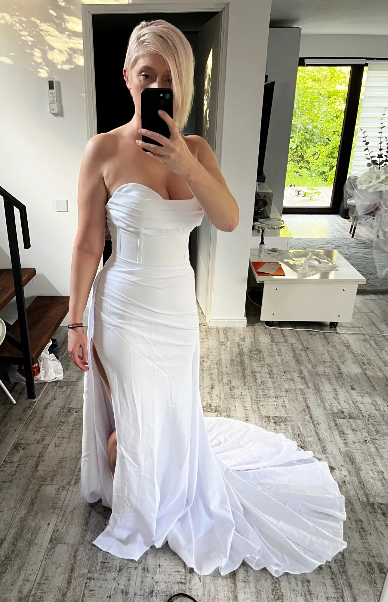 Corset trumpet wedding dress