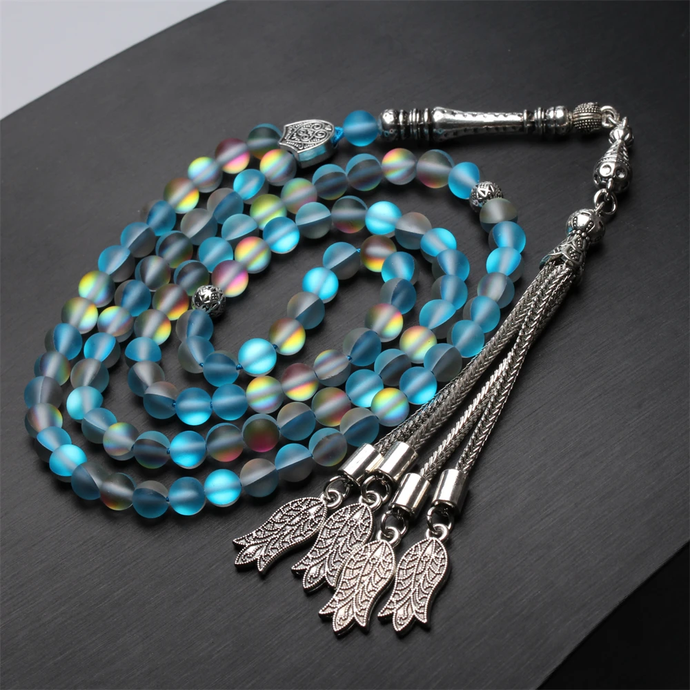 Blue-crystal-tasbih-Special-gift-Islamic-Tesbih-muslim-prayer-beads-99 ...
