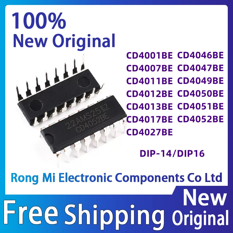 10-Uds-CD4017BE-CD4001-CD4007-CD4011-CD4012-CD4013-CD4017-CD4027-CD4046 ...