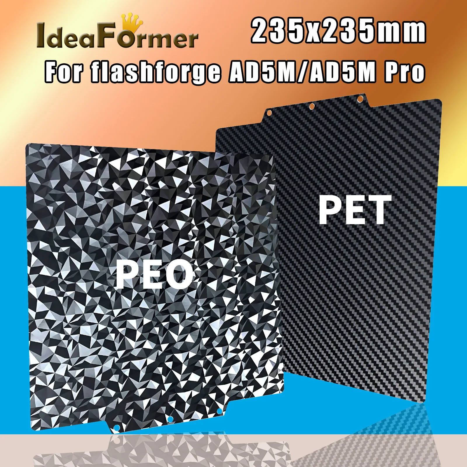 PEO-PET-Sheet-For-flashforge-Build-Plate-Flexible-Removable-Heated-Bed ...