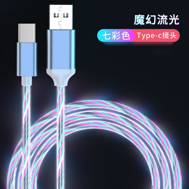 Glowing USB Cable For Samsung Xiaomi Huawei Mobile Phone Charging ...