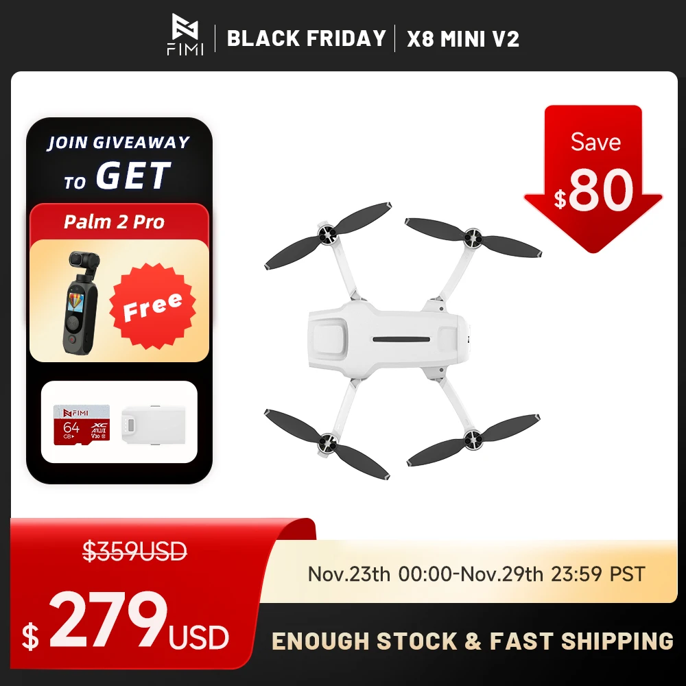 FIMI-X8-Mini-v2-Drone-with-camera-4k-remote-control-helicopter-3-axis ...