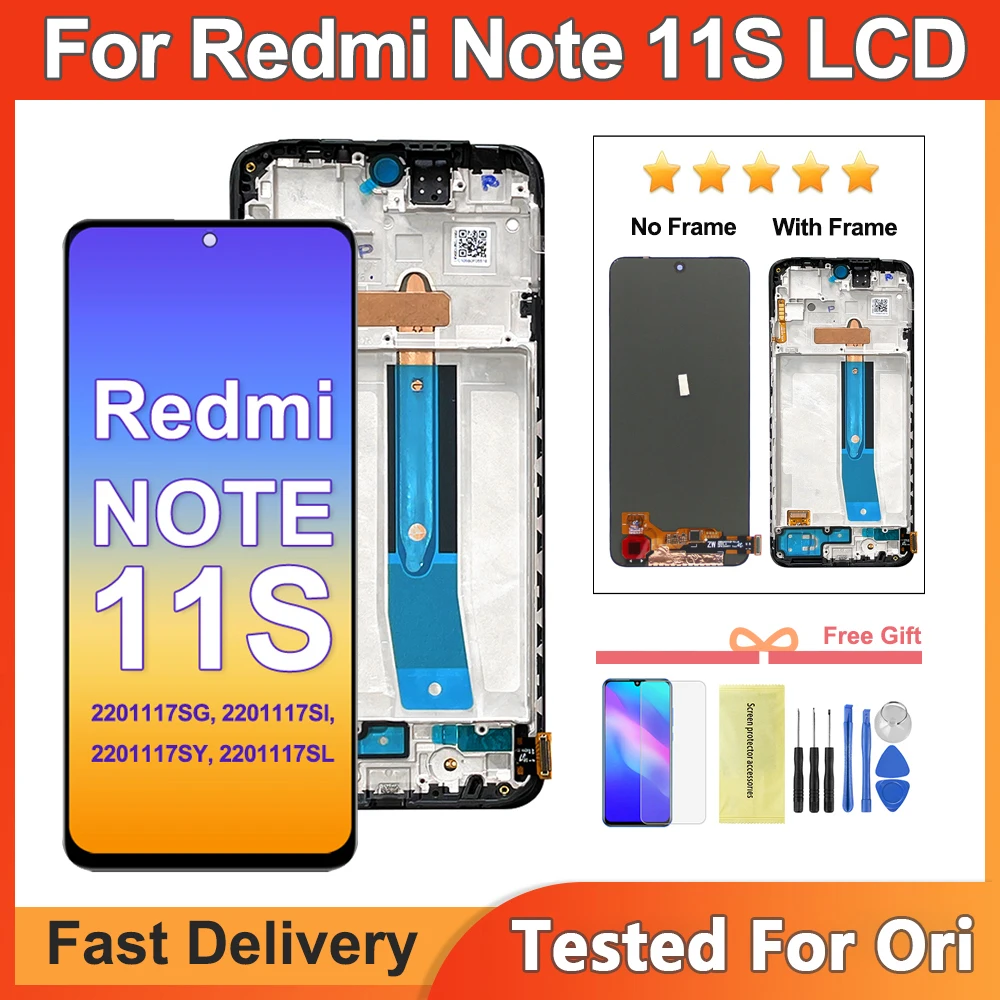 6-43-AMOLED-For-Xiaomi-Redmi-Note-11S-LCD-2201117SG-2201117SI-LCD-Touch ...