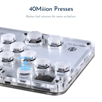 Haute42 아케이드 조이스틱 히트박스 레버리스 컨트롤러 파이트 스틱, PC, PS4, 스위치용 미니 히트박스 파이팅 게임 ...