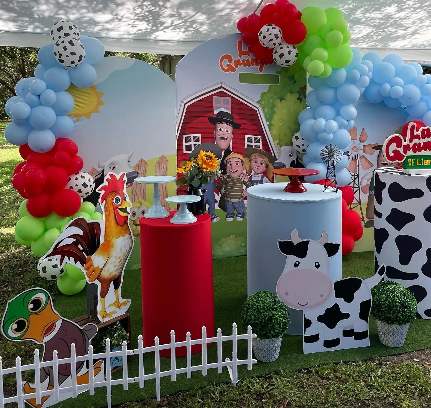 Farm-Animals-Double-Sided-Chiara-Arch-Cover-Photo-Backdrop-la-granja-de ...