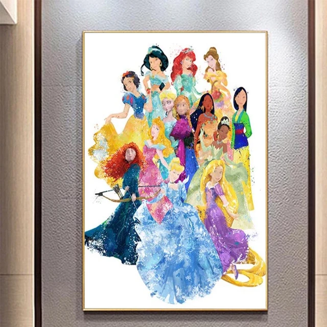 Disney Princess Acrylic Paintings