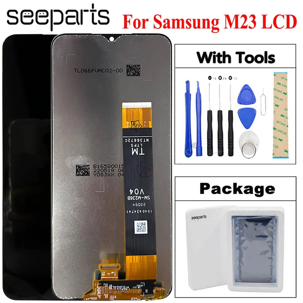 Samsung Galaxy M23 için çalışma test LCD dokunmatik ekran Digitizer ...