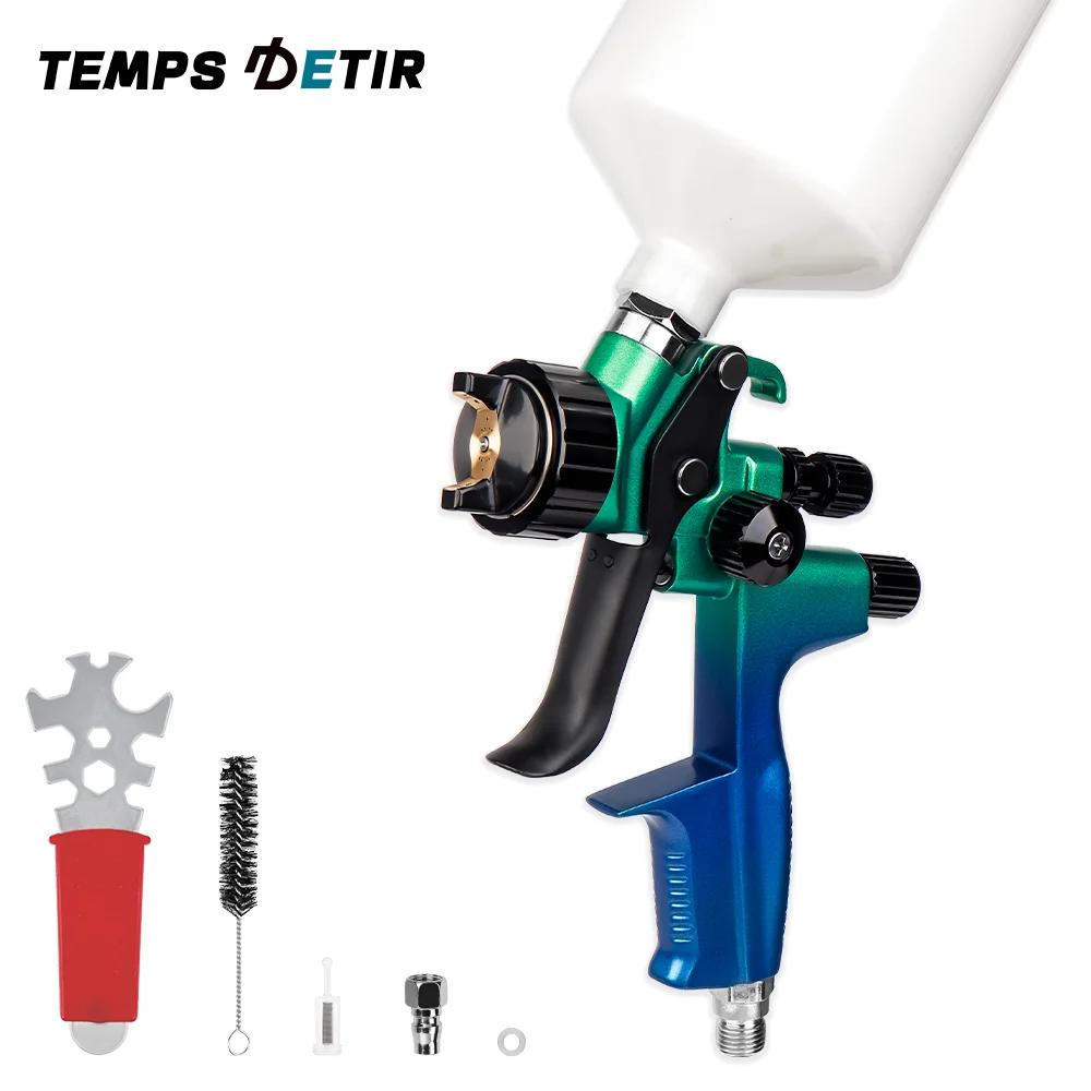 High Quality HVLP Paint Spray Gun 1.3mm Stainless Steel Nozzle Airbrush ...