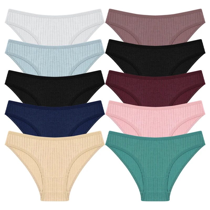 FINETOO-10PCS-Women-s-Cotton-Panties-Sexy-Breathable-Underwear-Female-Solid-Comfortable-Lingerie ...