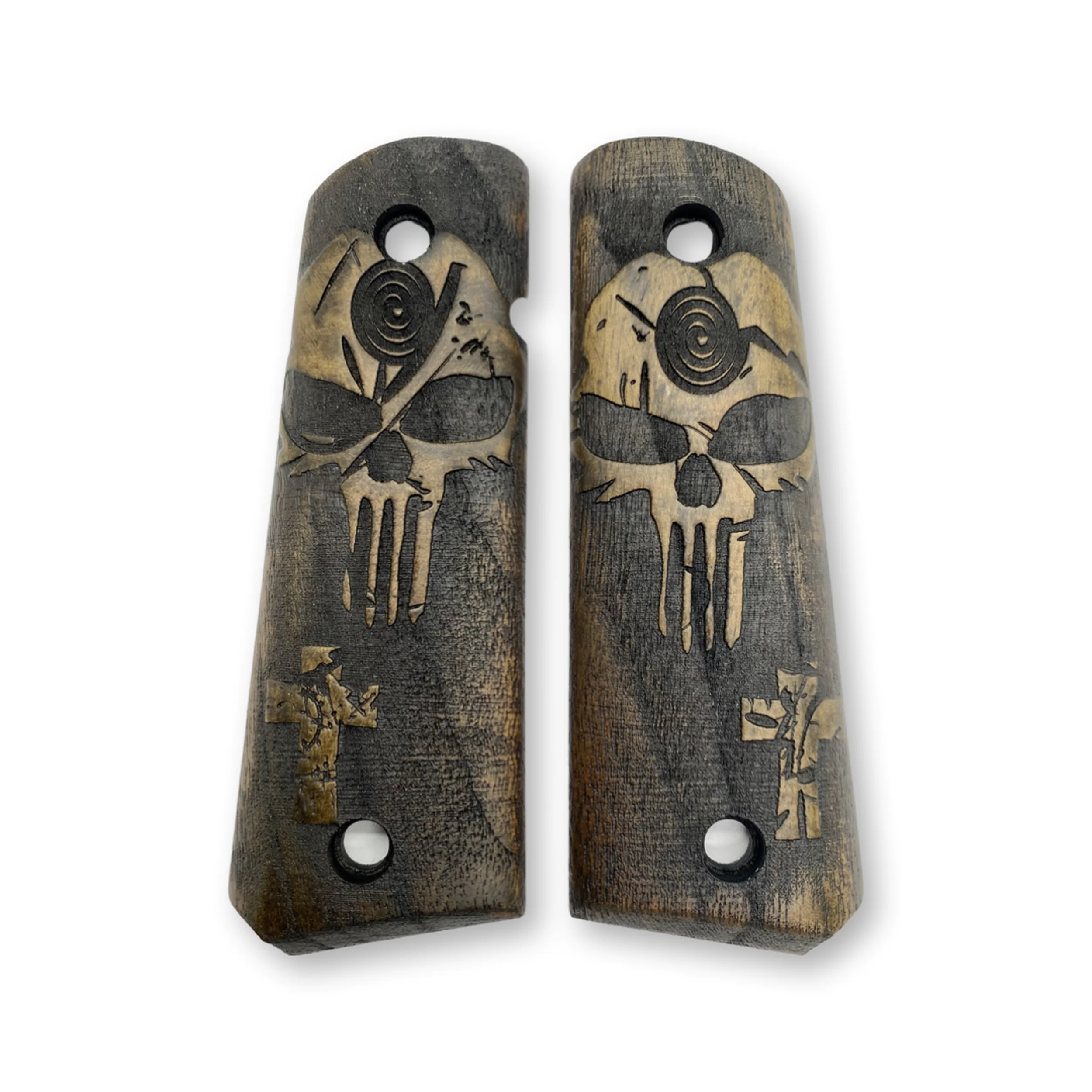 Colt printing 1911 custom laser cut wood inlay handles gun accessory ...