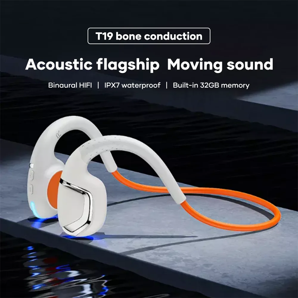 Bone Conduction Bluetooth 5.3 Earphones Air Sensing Stereo Headphones ...