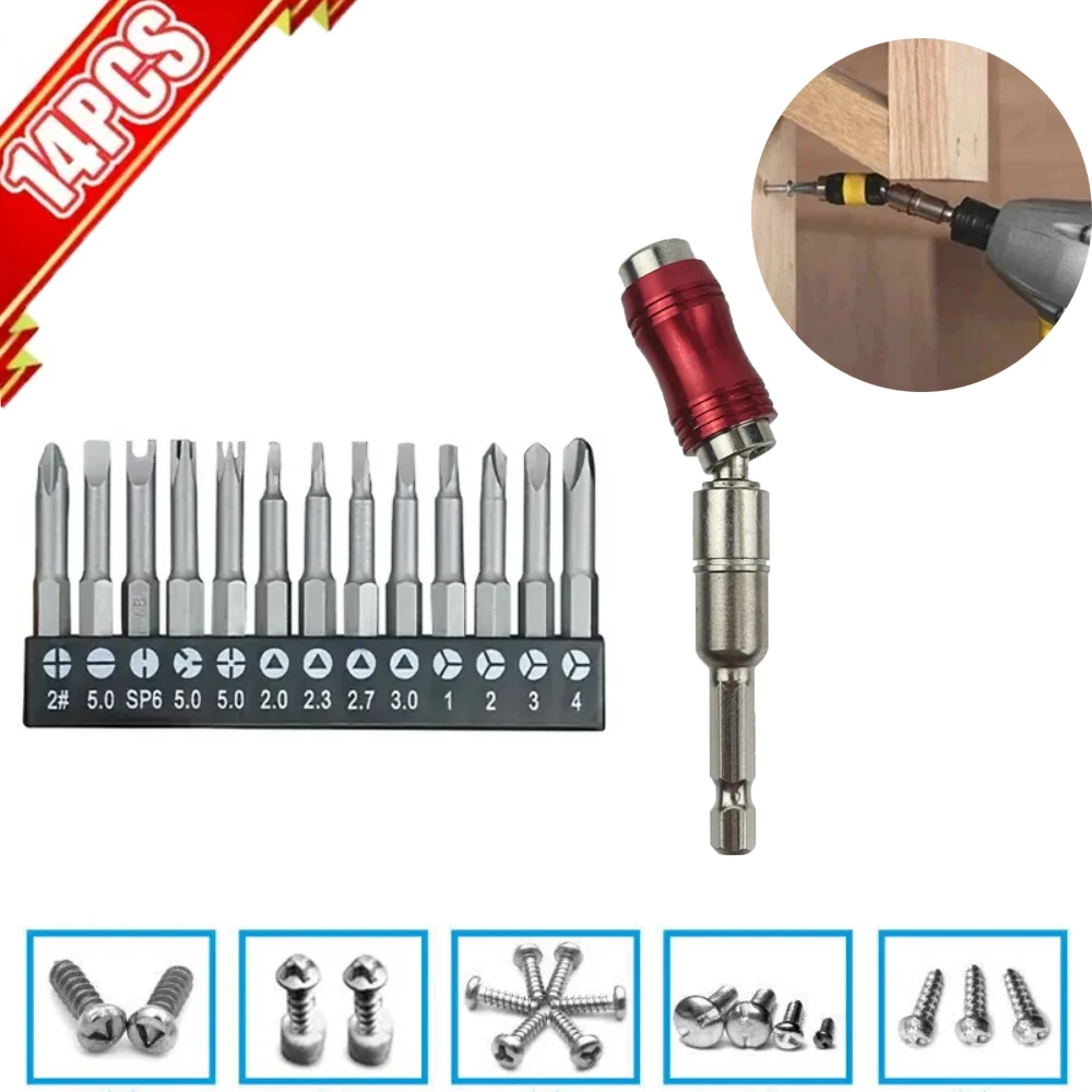 14PCS-Precision-Y-U-Shaped-Triangle-Screwdrivers-Bit-Set-1-4-Hex ...