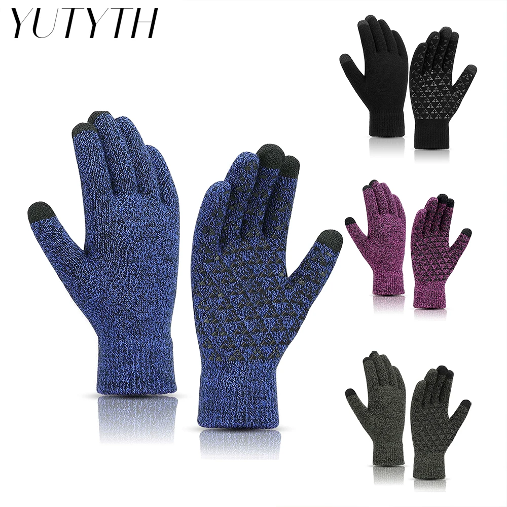 Knitted-Touchscreen-Gloves-for-Autumn-Winter-Warm-Anti-slip-for-Riding ...