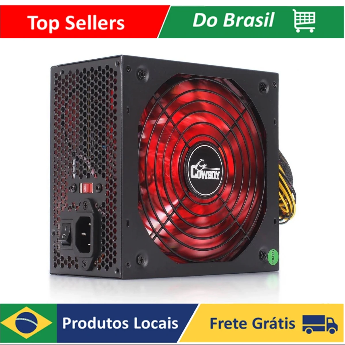 Fonte De Alimentacao Atx Led Pc Silenciosa Preta 115v/230v Kp-535 600w ...