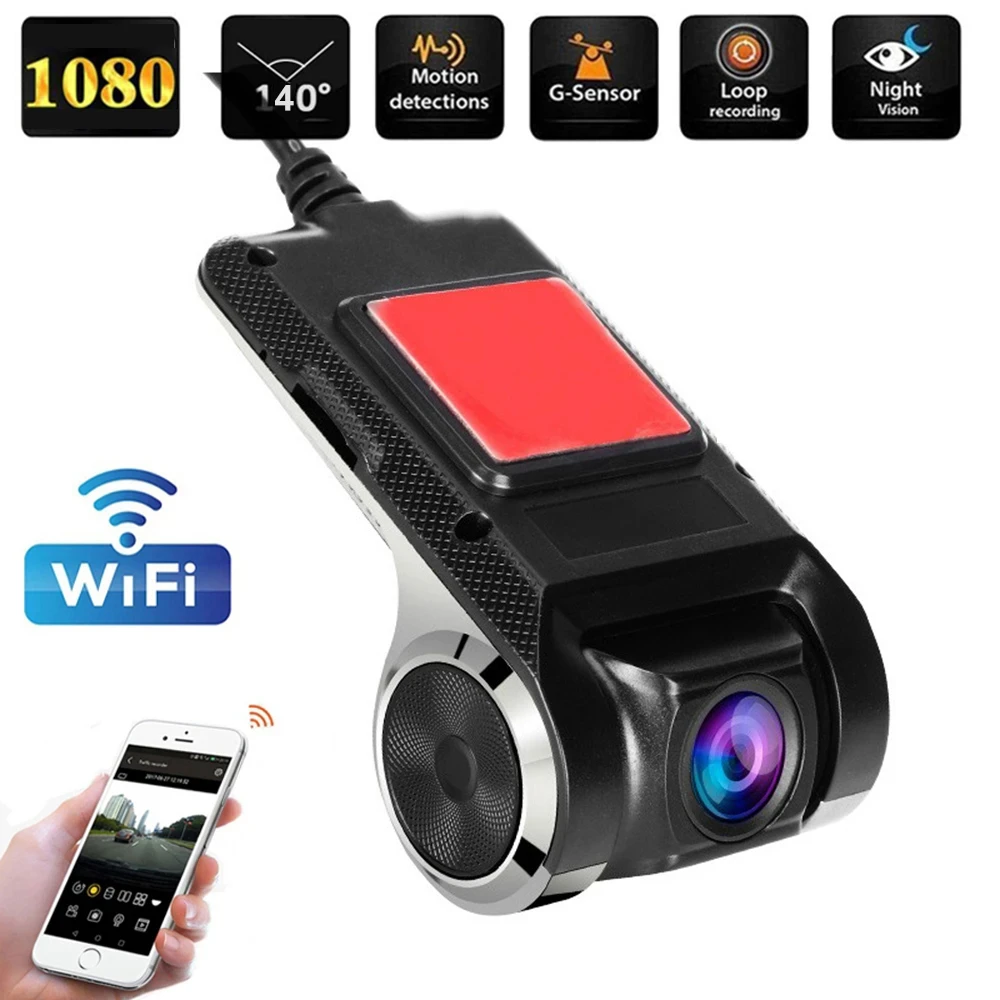 WIFI Dash Cam DVR Dash 1080P Camera 1920*1080 WIFI Bluetooth Connection ...