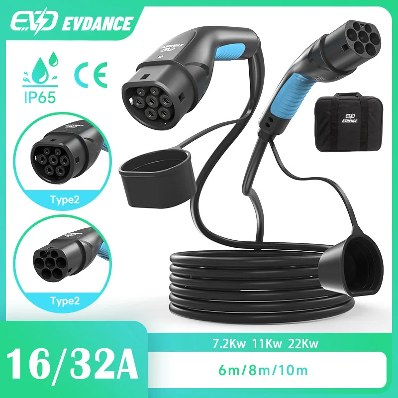 Portable-EV-Type2-Charging-Cable-3-phase-22Kw-Type2-to-Type2-Female-To ...