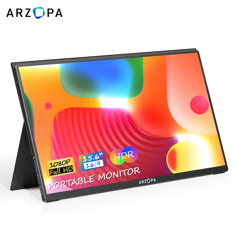 Arzopa 14'' Ultra Slim Portable Monitor Fhd 1080p External Display With ...