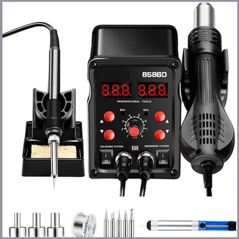 2-in-1-8586D-Soldering-Station-LCD-Digital-Display-Welding-Rework ...
