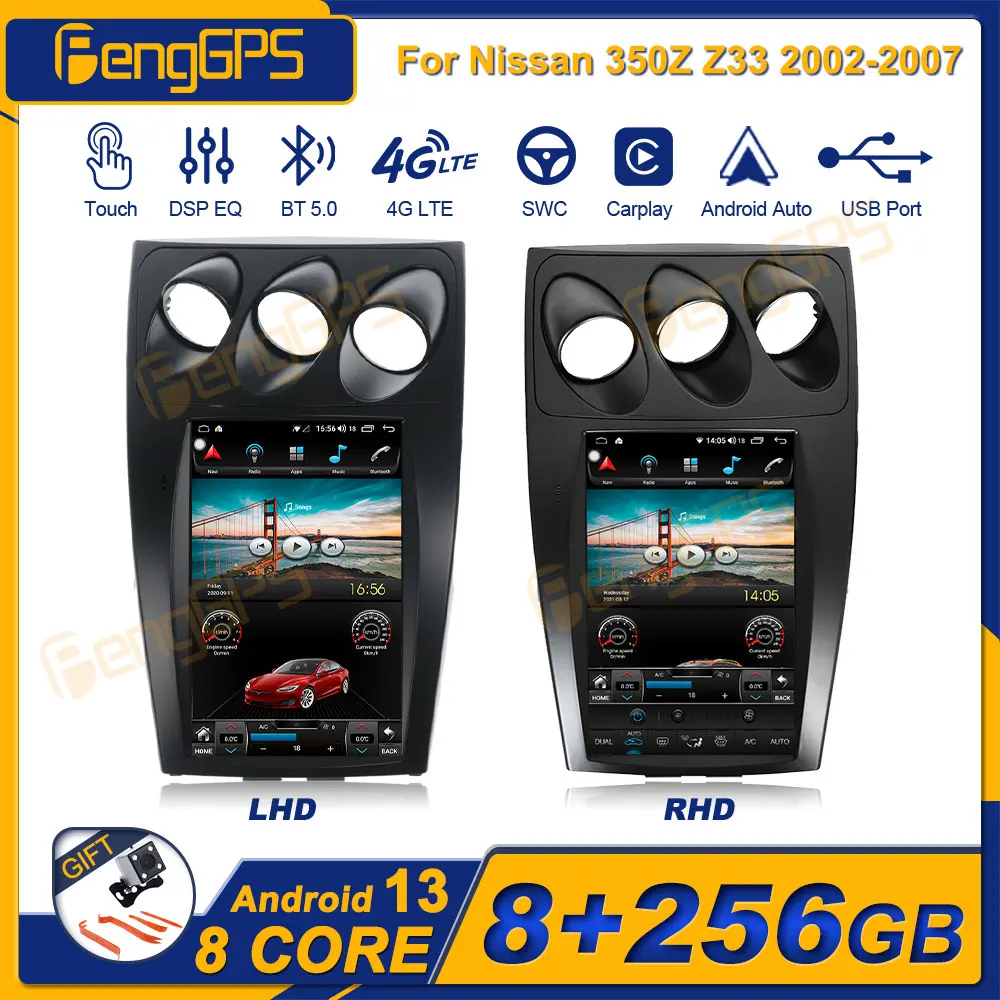 For-Nissan-350z-Z33-2002-2007-Android-Car-Radio-Screen-Stereo-Receiver ...