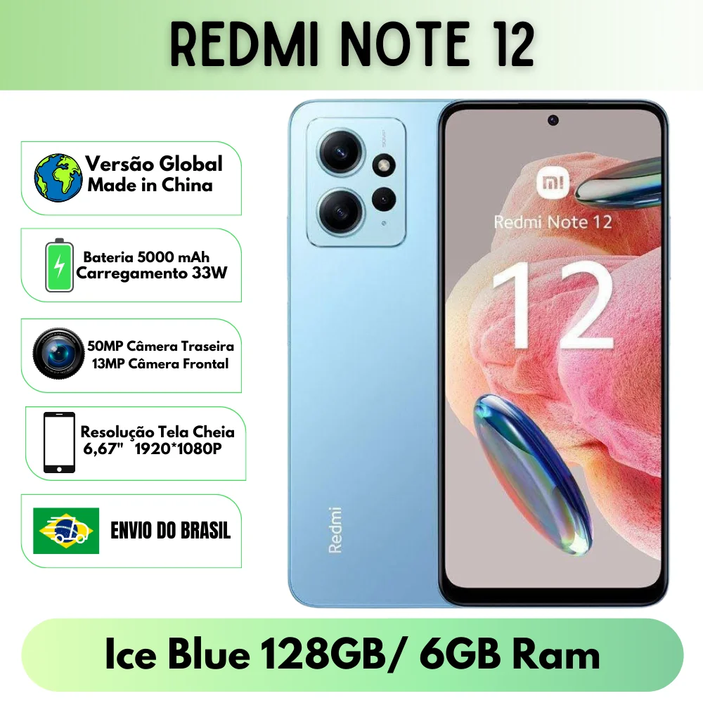 Xiaomi-Redmi-Note-12-128GB-ROM-Ice-Blue-6GB-RAM-Vers-o-Global ...