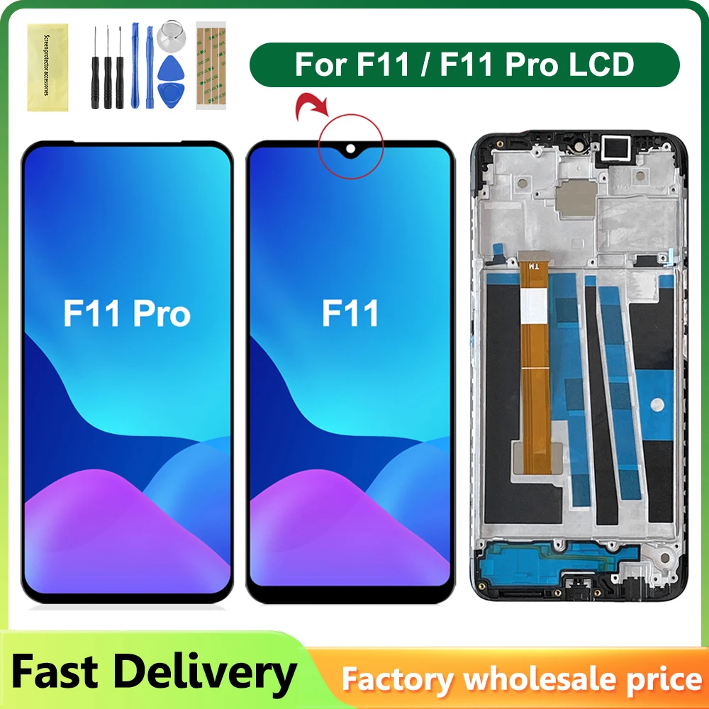 6.53" For OPPO F11 CPH1913 LCD Display With Frame Touch Screen ...