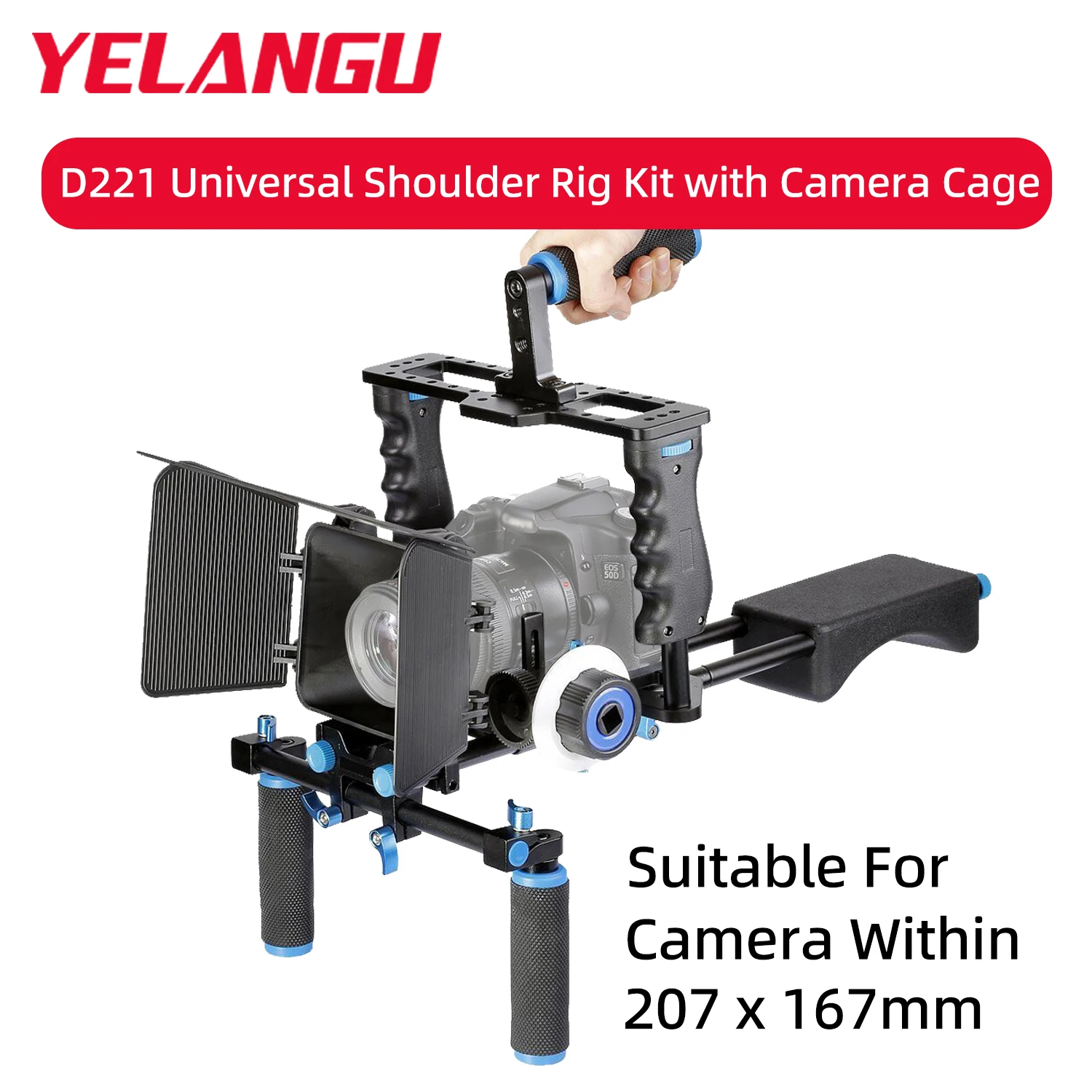 YELANGU-Universal-Shoulder-Rig-Kit-with-Camera-Cage-with-Matte-Box ...