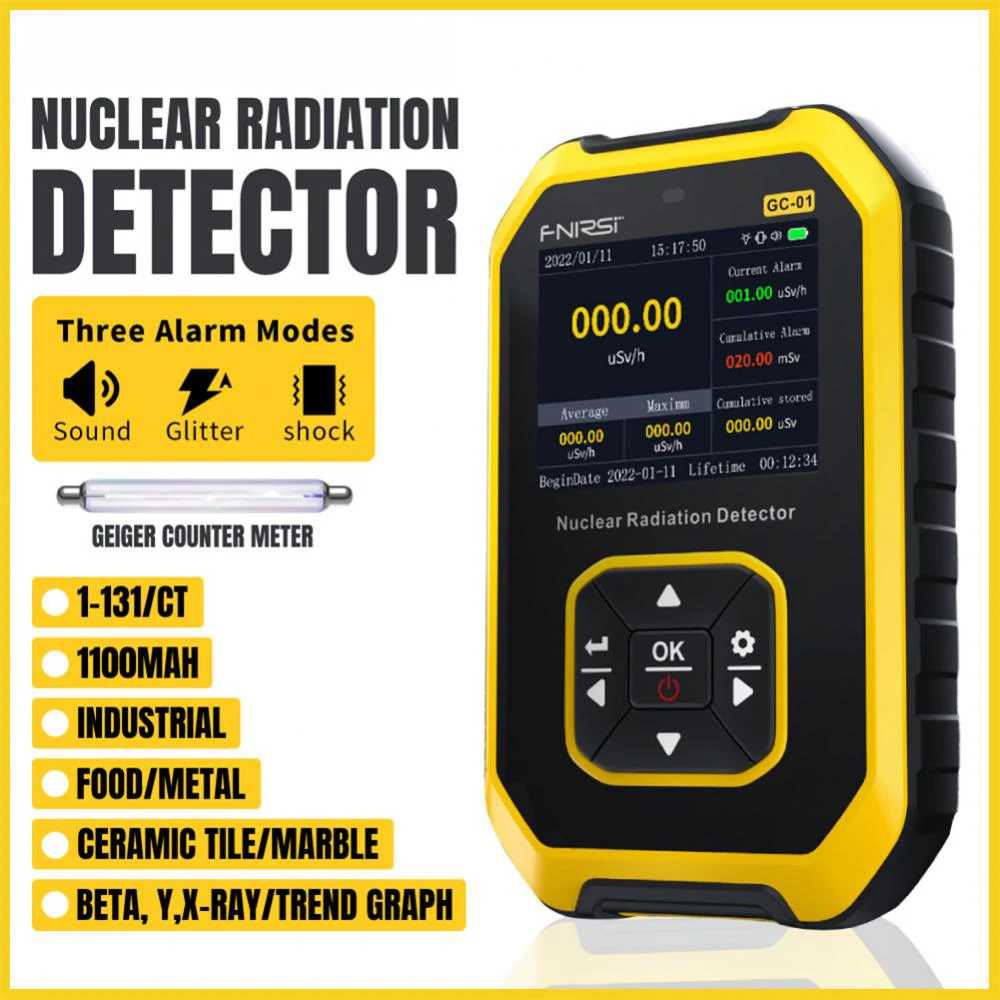 Fnirsi Gc-01 Geiger Counter Nuclear Radiation Detector3 Alarm Modes ...