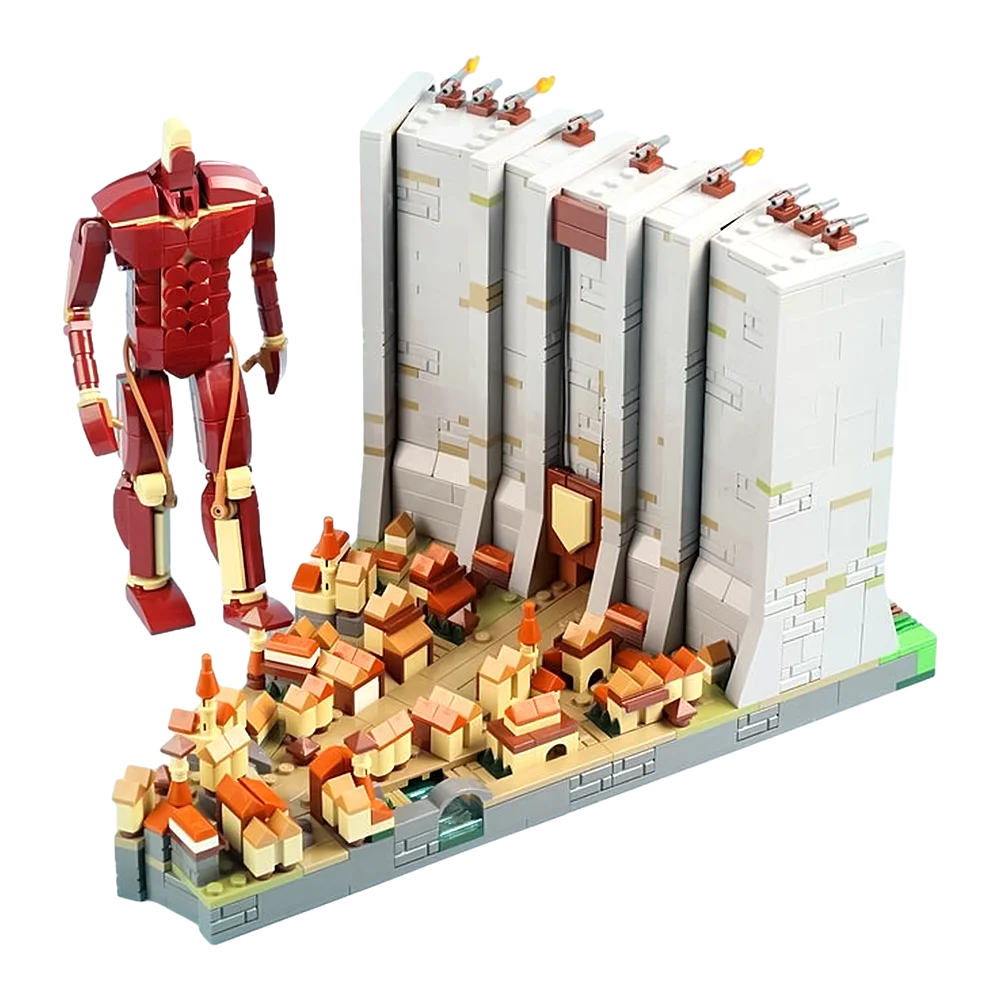 Gobricks-MOC-The-Wall-Attack-on-Titan-Bricks-Model-Anime-Action-Movie ...