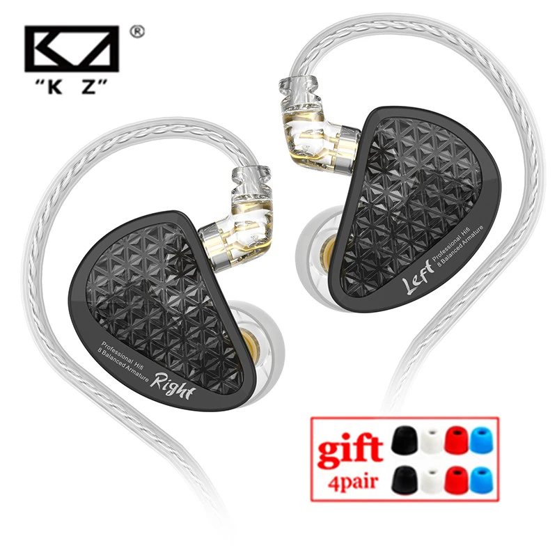 KZ auriculares internos AS16 Pro 16BA, cascos con Monitor de graves HIFI, con cancelación de ...