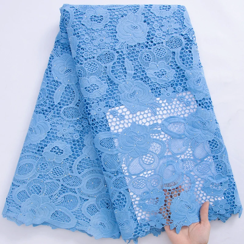 SJD LACE African Guipure Cord Lace Fabric with Stones 2024 Newest ...