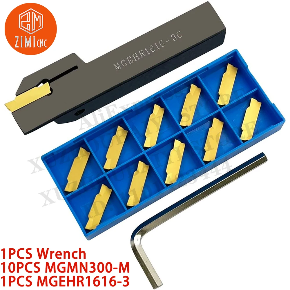 1PCS-MGEHR1616-3-Grooving-tool-holder-11PCS-MGMN300-M-Indexable-Carbide ...