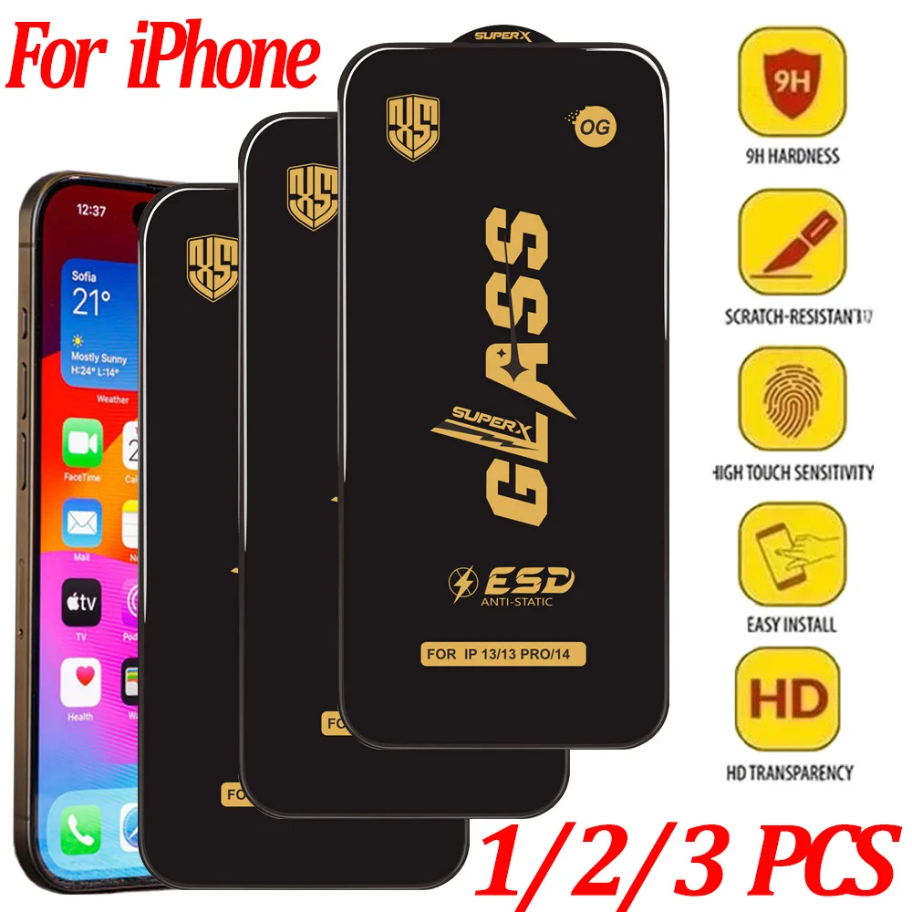 Vetro-Temperato-Per-iPhone-13-14-15-16-Pro-Max-Protezione-Dello-Schermo ...