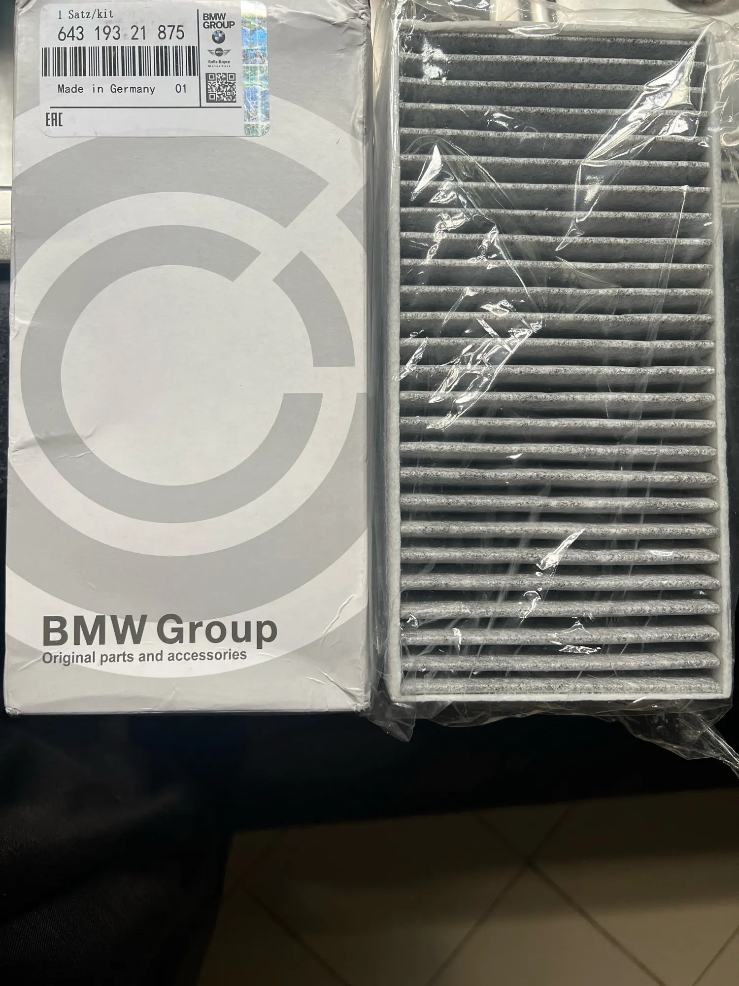 Салонный фильтр 64119321875 для Bmw I3 I01 2014 2015 2016 2017 2018 ...