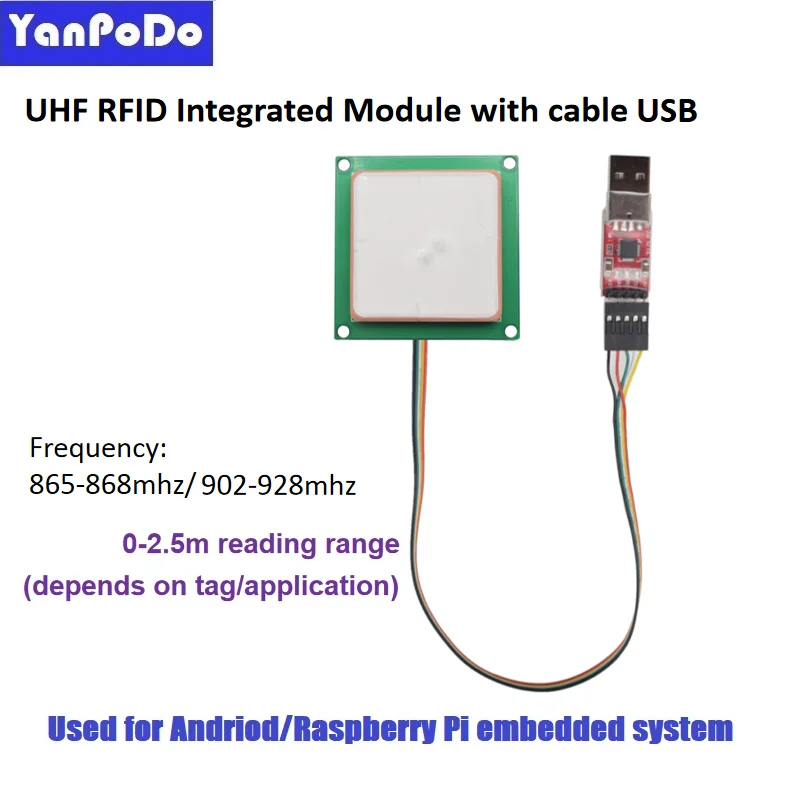 Yanpodo Uhf Rfid Integrated Module Reader Embedded For Arduino Raspberry Pi Android 1-2m Read ...