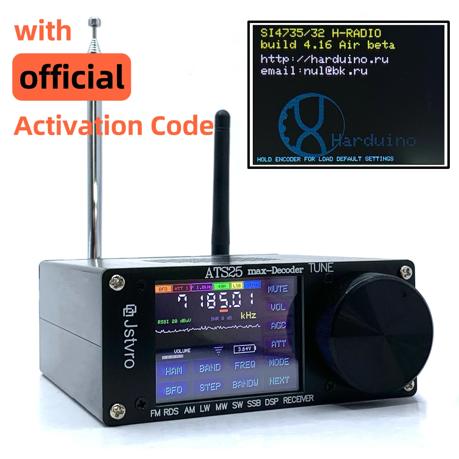 4.16 Air ATS25max Decoder Si4732 Full Band Radio Receiver FM RDS AM LW ...