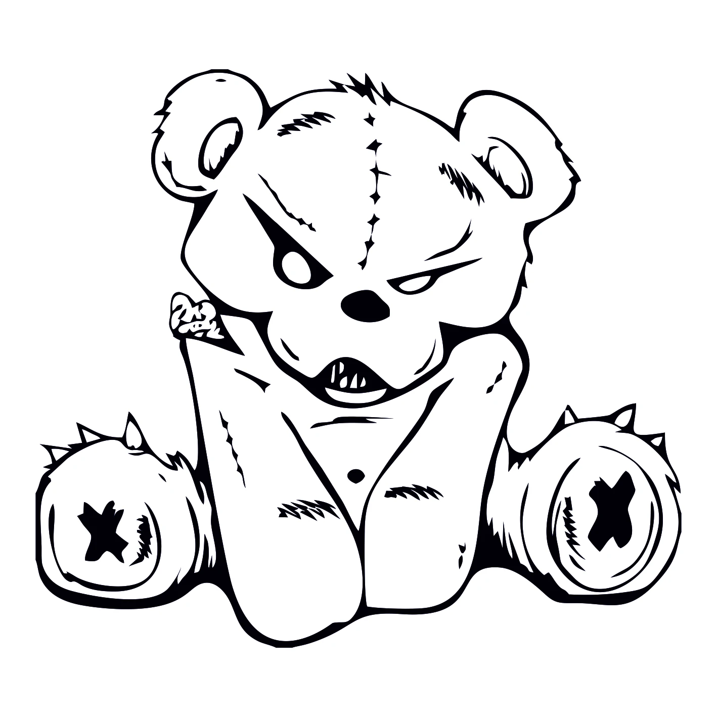 Evil Teddy Bear Drawing