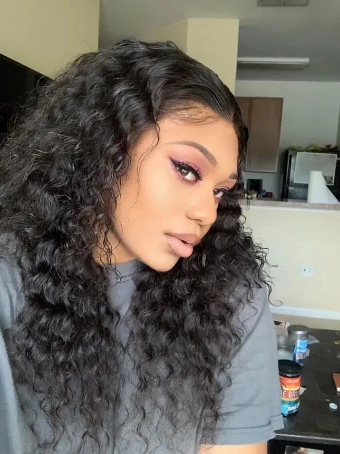 Loose Deep Wave Peruvian Hair 3 Bundles with 4x4 Closure / 13x4 Fronta ...